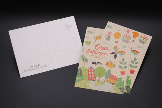 Postkartenaufkleber drucken lassen | Druckerei marcolor.de